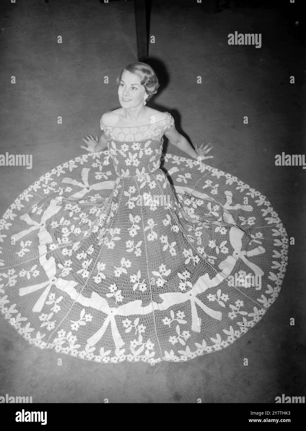 Australian fashion model Nola Rose encircled by the intricate tracery ...