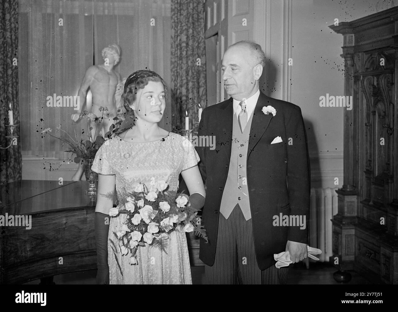 Mr Fritz Eriksson and Miss Ull Loof , photographed after their wedding ...
