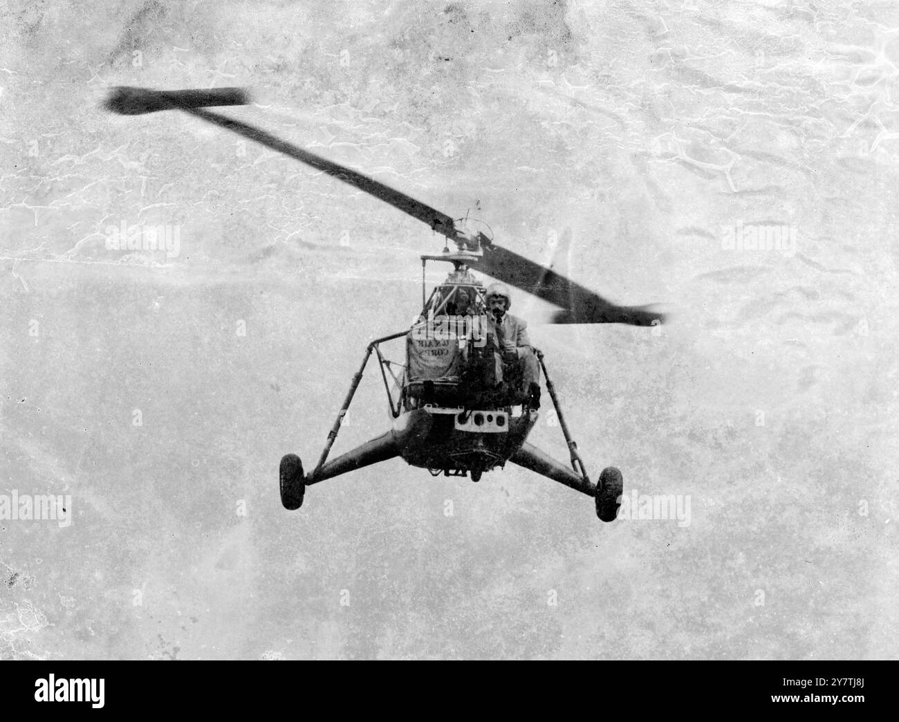 An experimental helicopter called the " Top Sergeant " , powered by ...