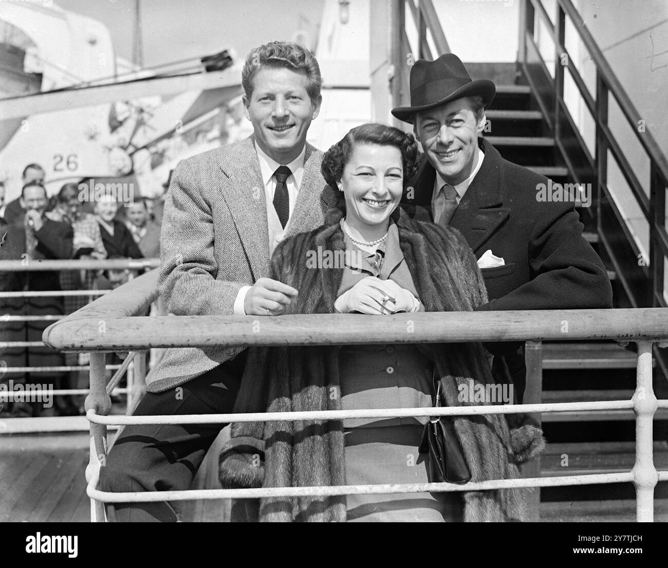 Southampton : Happy trip pictured aboard the liner Queen Elizabeth ...