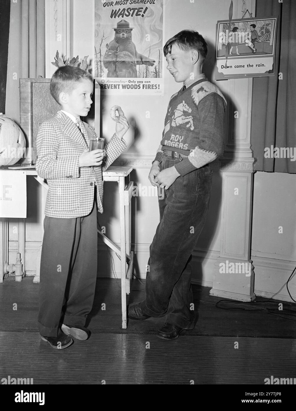 Dressed up in celebration of Hallowe'en are Rusty Walker, 7, son of Mr ...