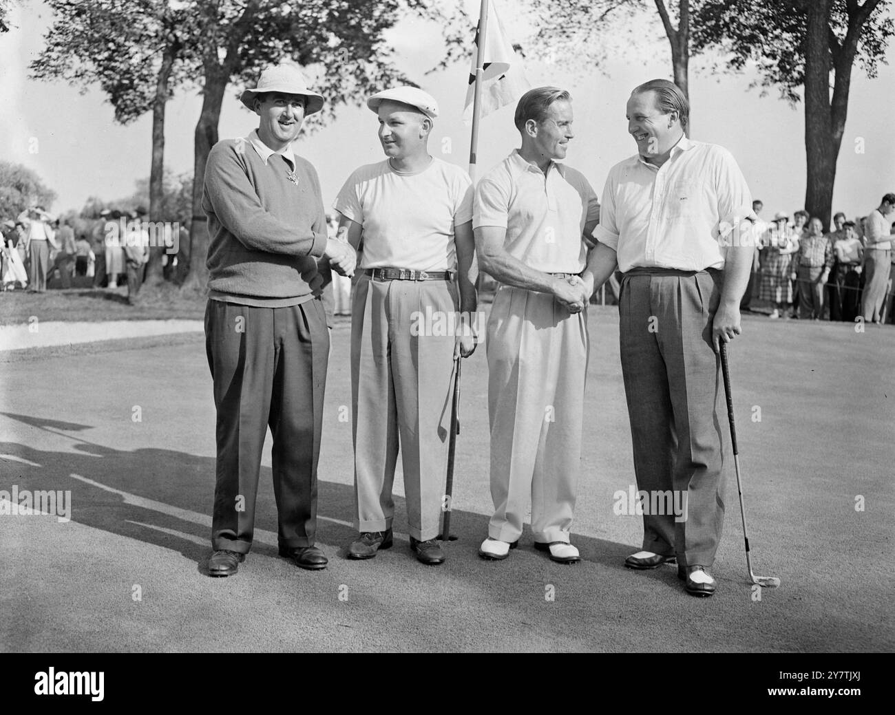 Walker Cup foursome New York : Shaking hands after their Walker Cup ...