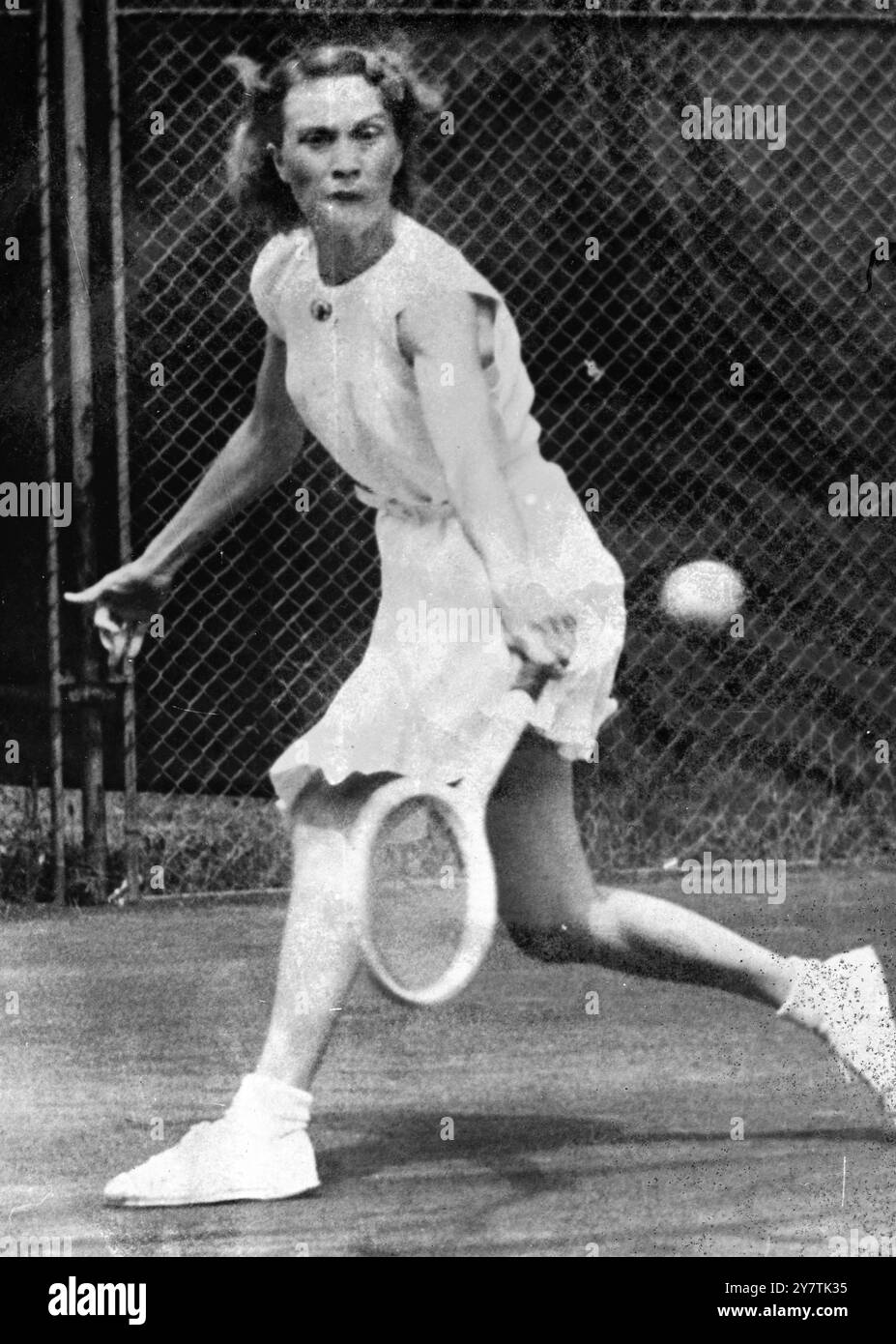 Gstaad , Switzerland : Sheila Summers of South Africa seen here in play ...