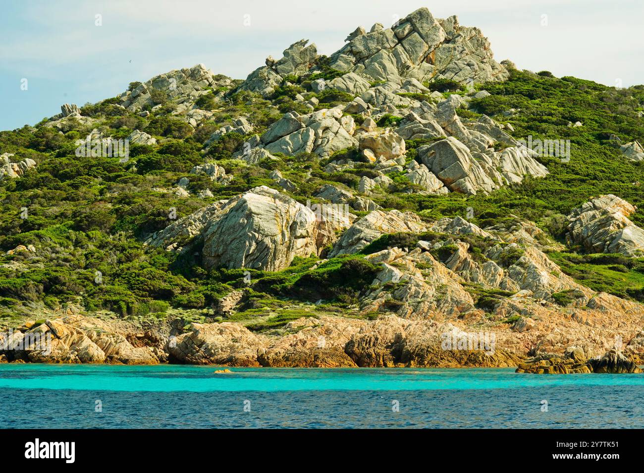 Panorama of Budelli Island, part of the Maddalena archipelago. Unesco ...