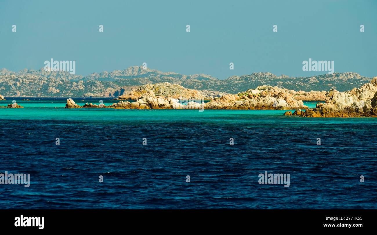 Panorama of Budelli Island, part of the Maddalena archipelago. Unesco ...