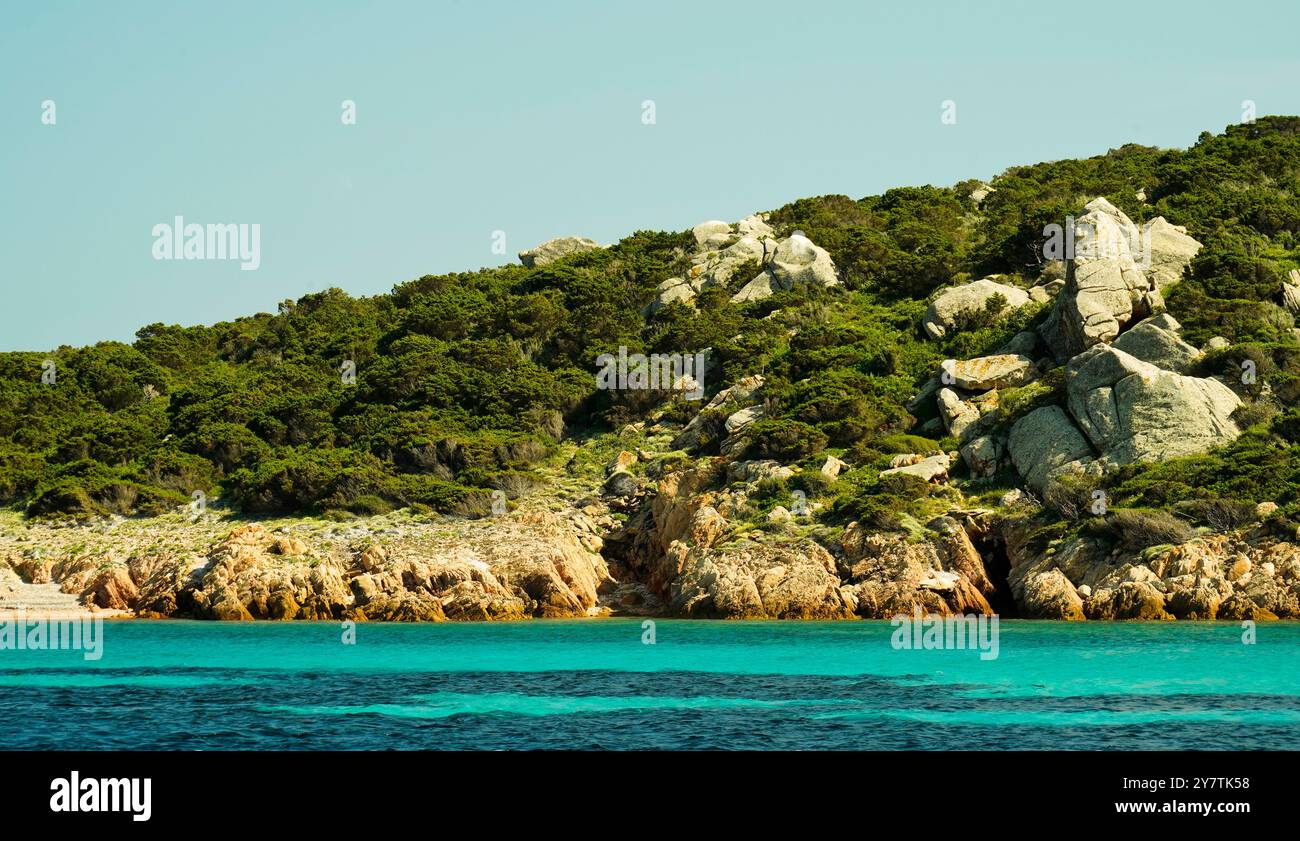 Panorama of Budelli Island, part of the Maddalena archipelago. Unesco ...