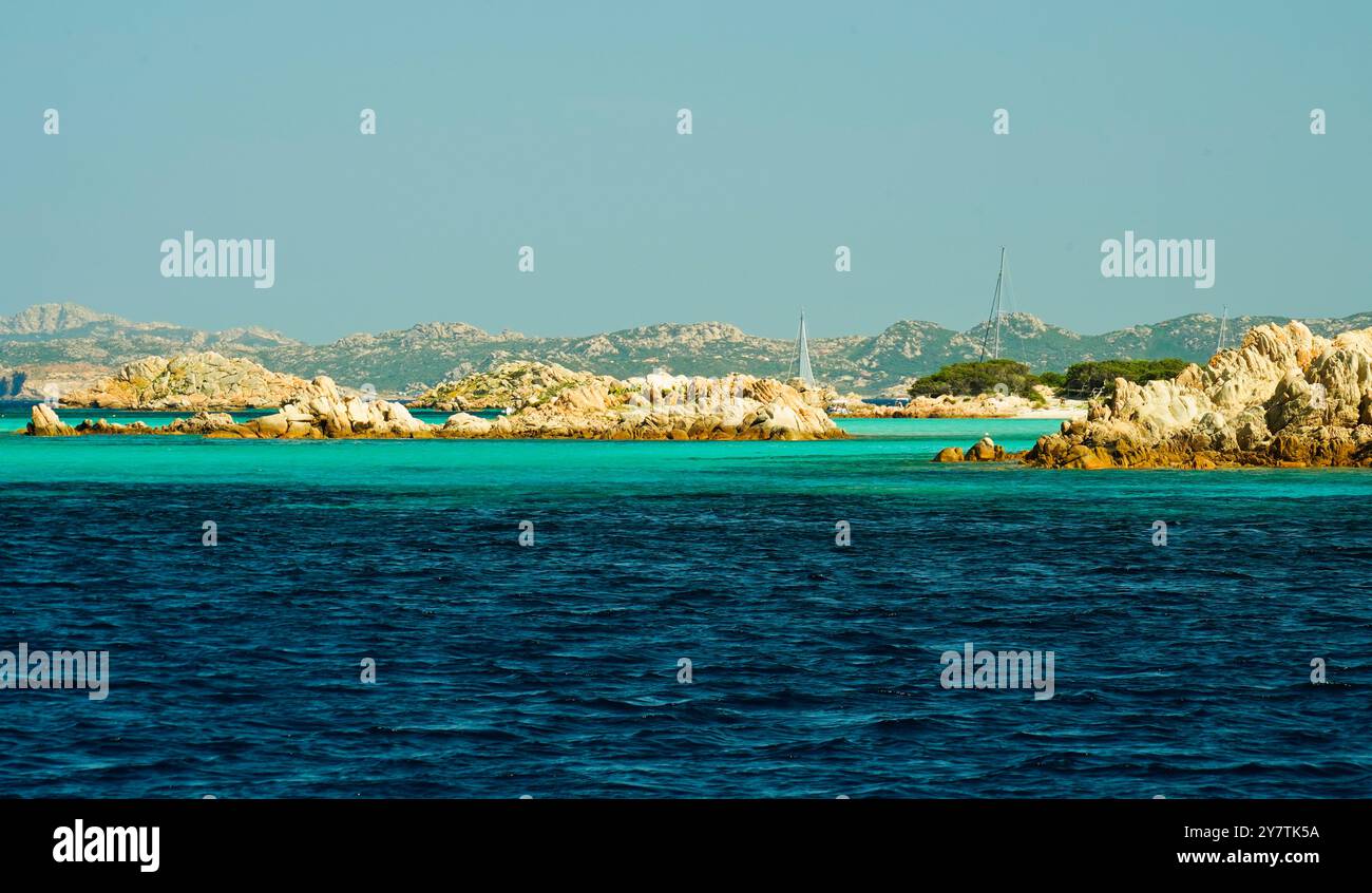 Panorama of Budelli Island, part of the Maddalena archipelago. Unesco ...