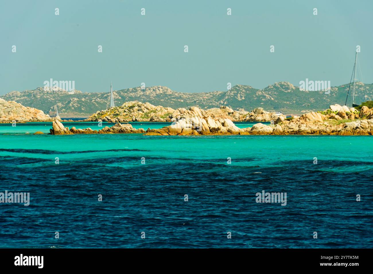 Panorama of Budelli Island, part of the Maddalena archipelago. Unesco ...