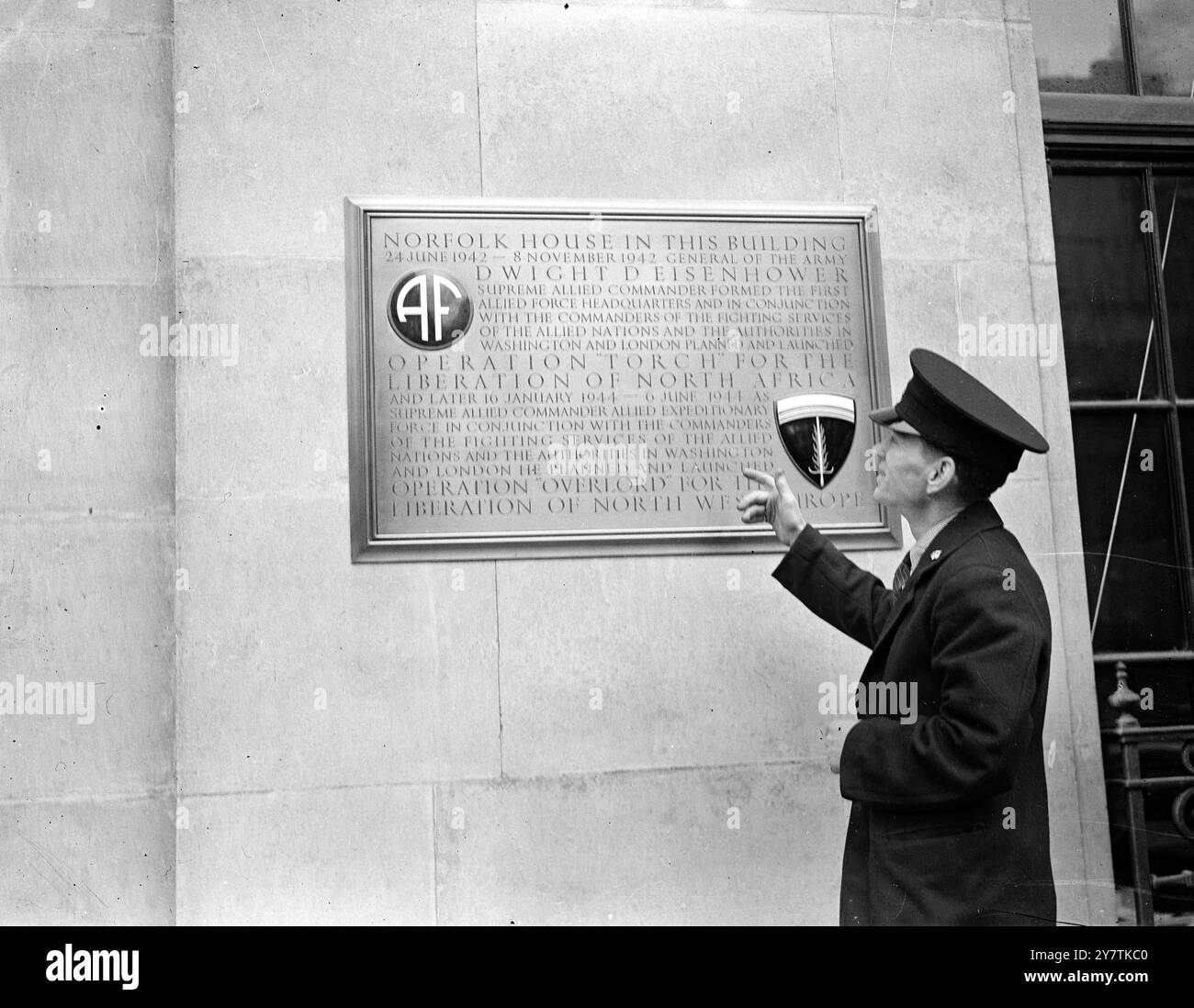 Plaque marks Eisenhower's London Planning HQ on third anniversary of D ...