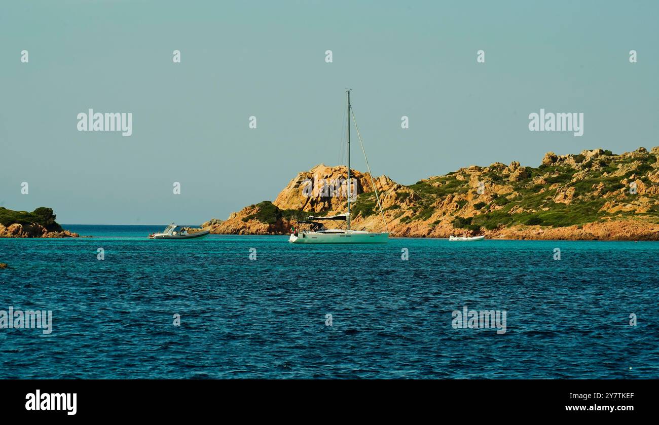 Panorama of Budelli Island, part of the Maddalena archipelago. Unesco ...