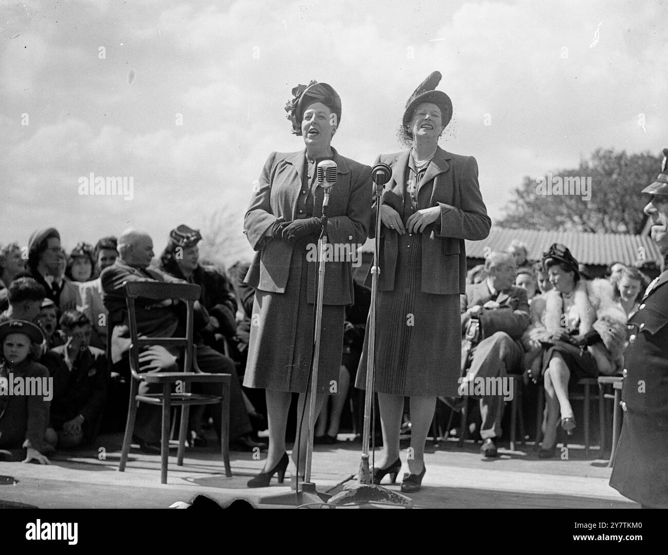 Elsie and Doris Waters ( Gert and Daisy ) at a garden partyMay 1947 ...