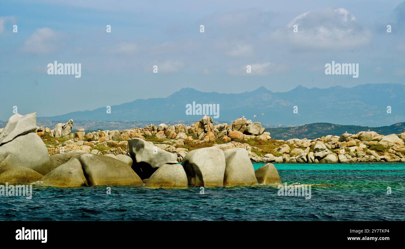 Panorama of the coasts of the Lavezzi Island, Bocche di Bonifacio ...