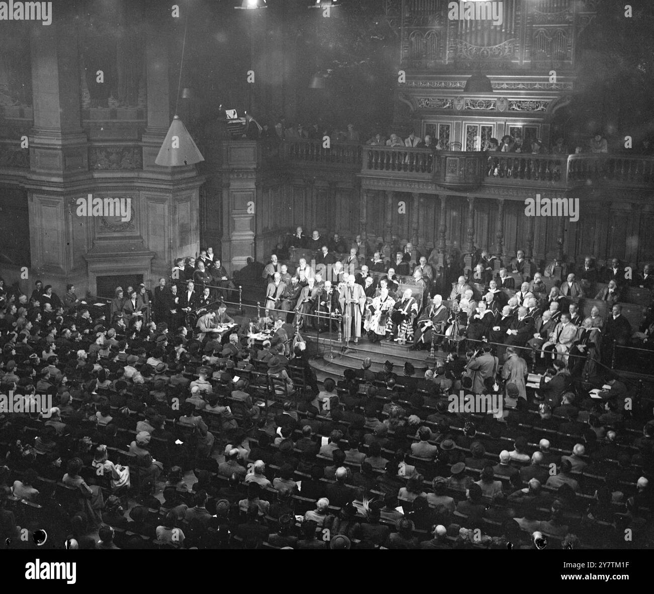 General Dwight D Eisenhower recieves honorary degree of Doctor at Laws ...