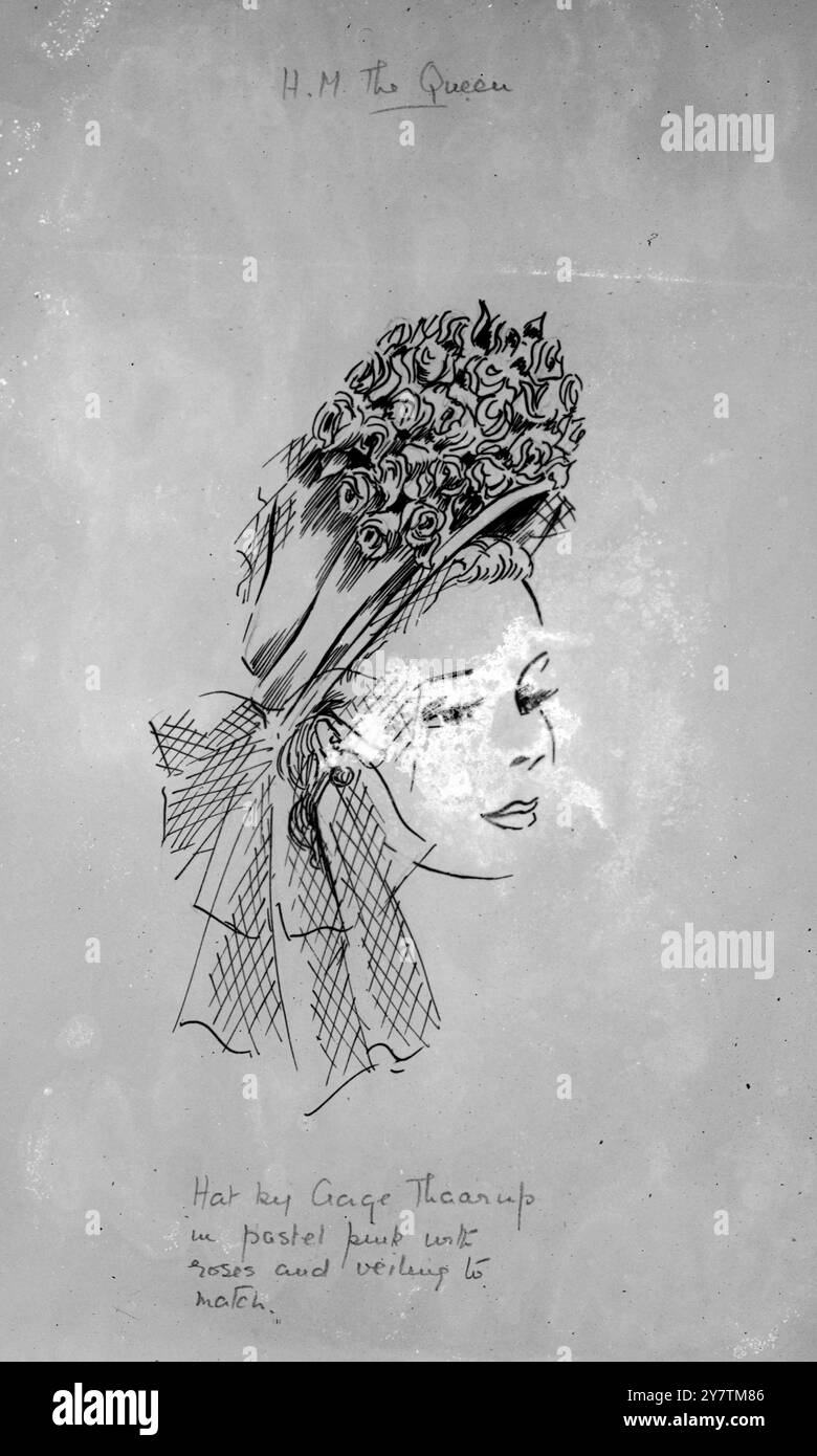 Fashion sketches 1940's hi-res stock photography and images - Alamy