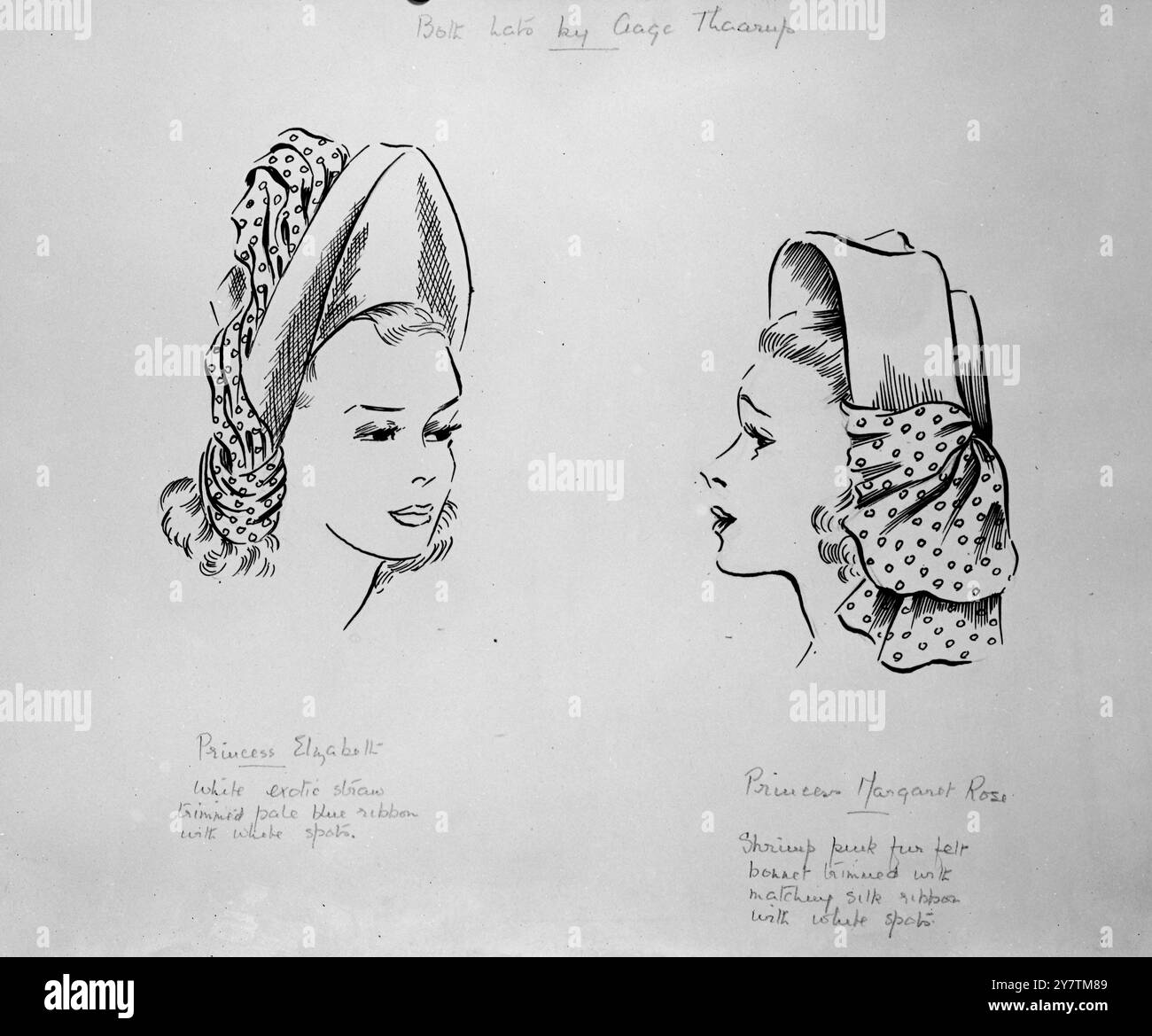 Sketches show what the Princesses Elizabeth and Margaret will wear in ...