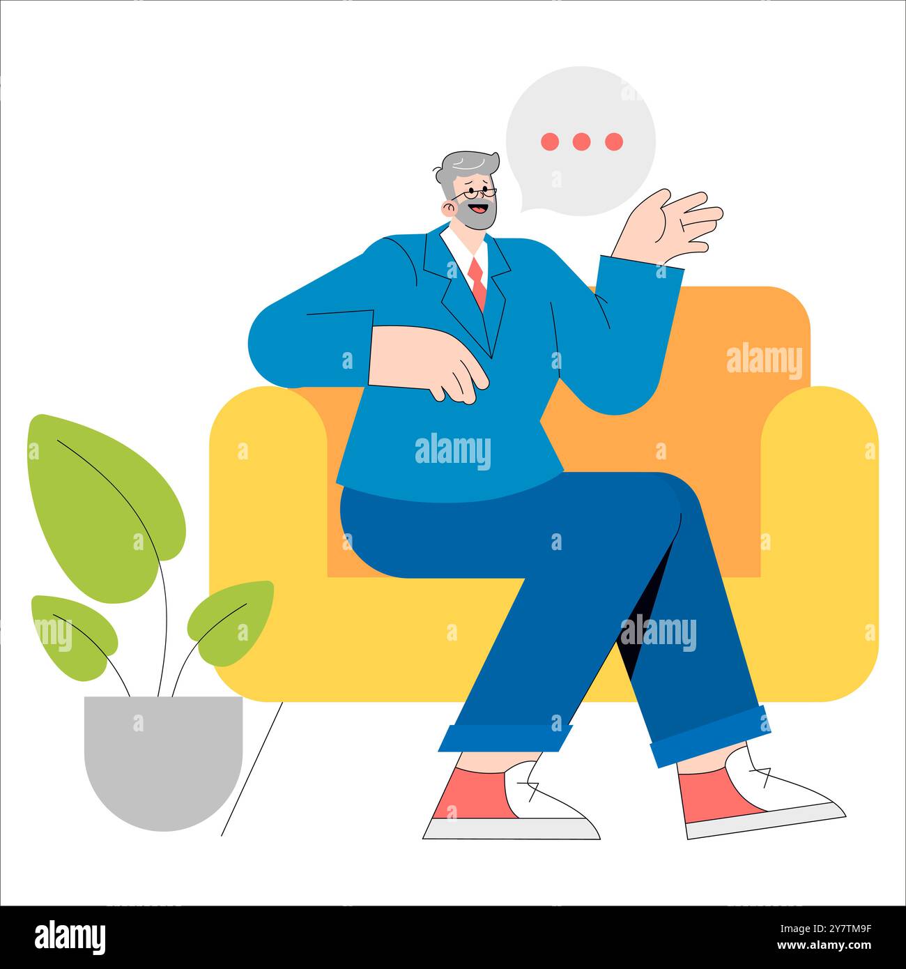 Conversation relaxed Stock Vector Images - Alamy