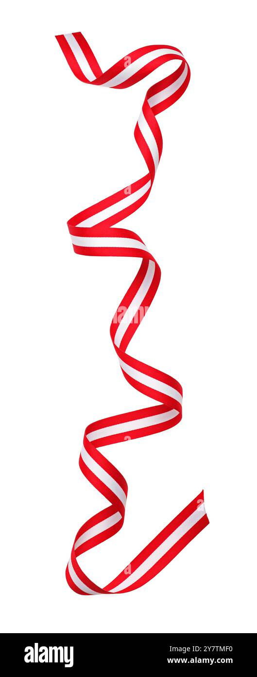 Ribbon in colors of Austrian flag isolated on white Stock Photo - Alamy