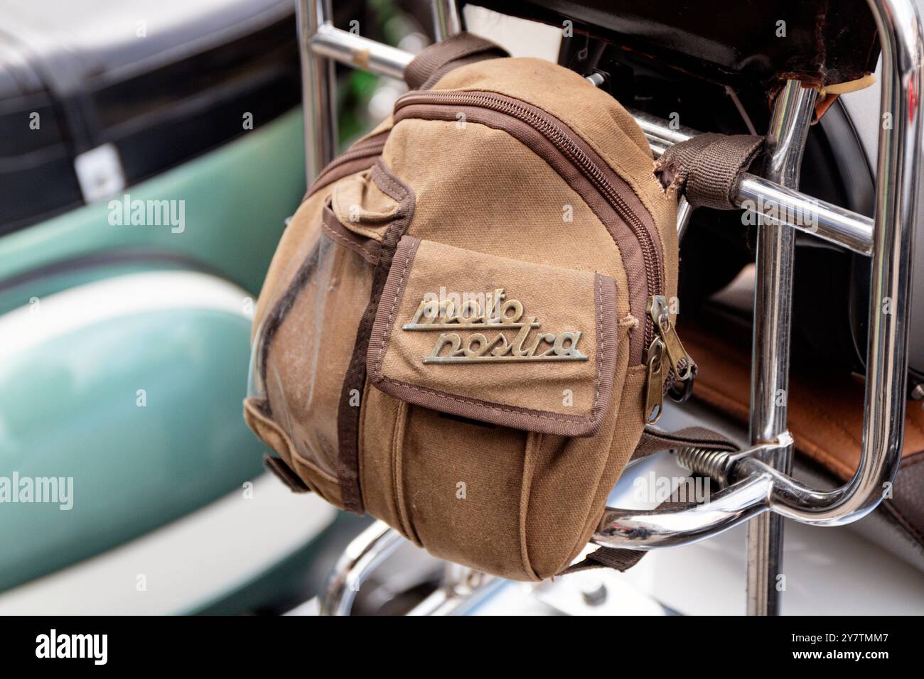 Moto Nostra bag on the back of a scooter. Ribble Valley Scooter Rally ...