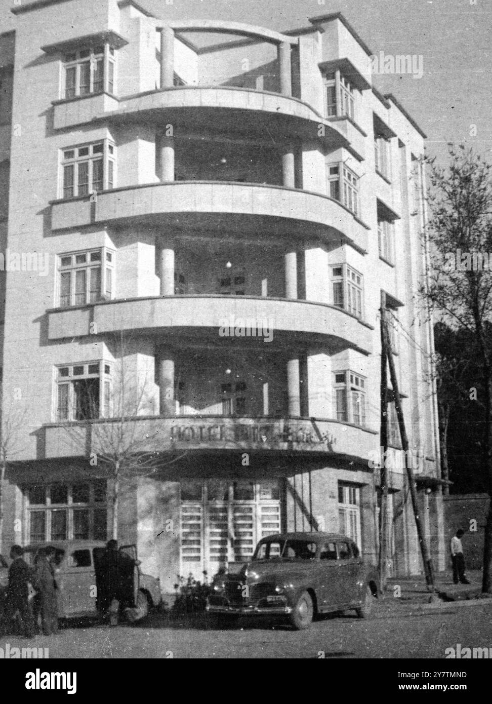 The modern Ritz Hotel in Teheran , capital of troubled Persia . The ...