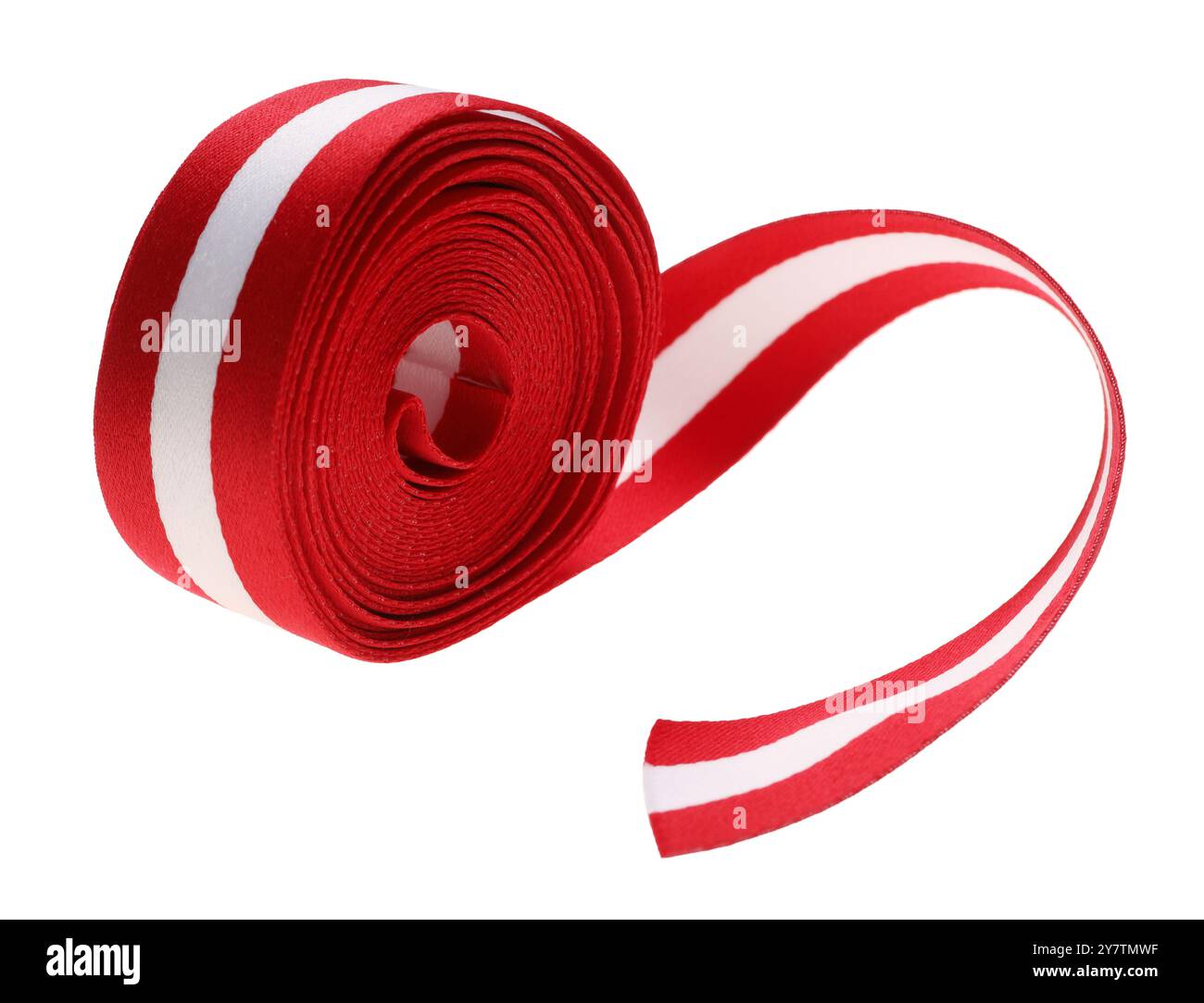 Ribbon in colors of Austrian flag isolated on white Stock Photo - Alamy