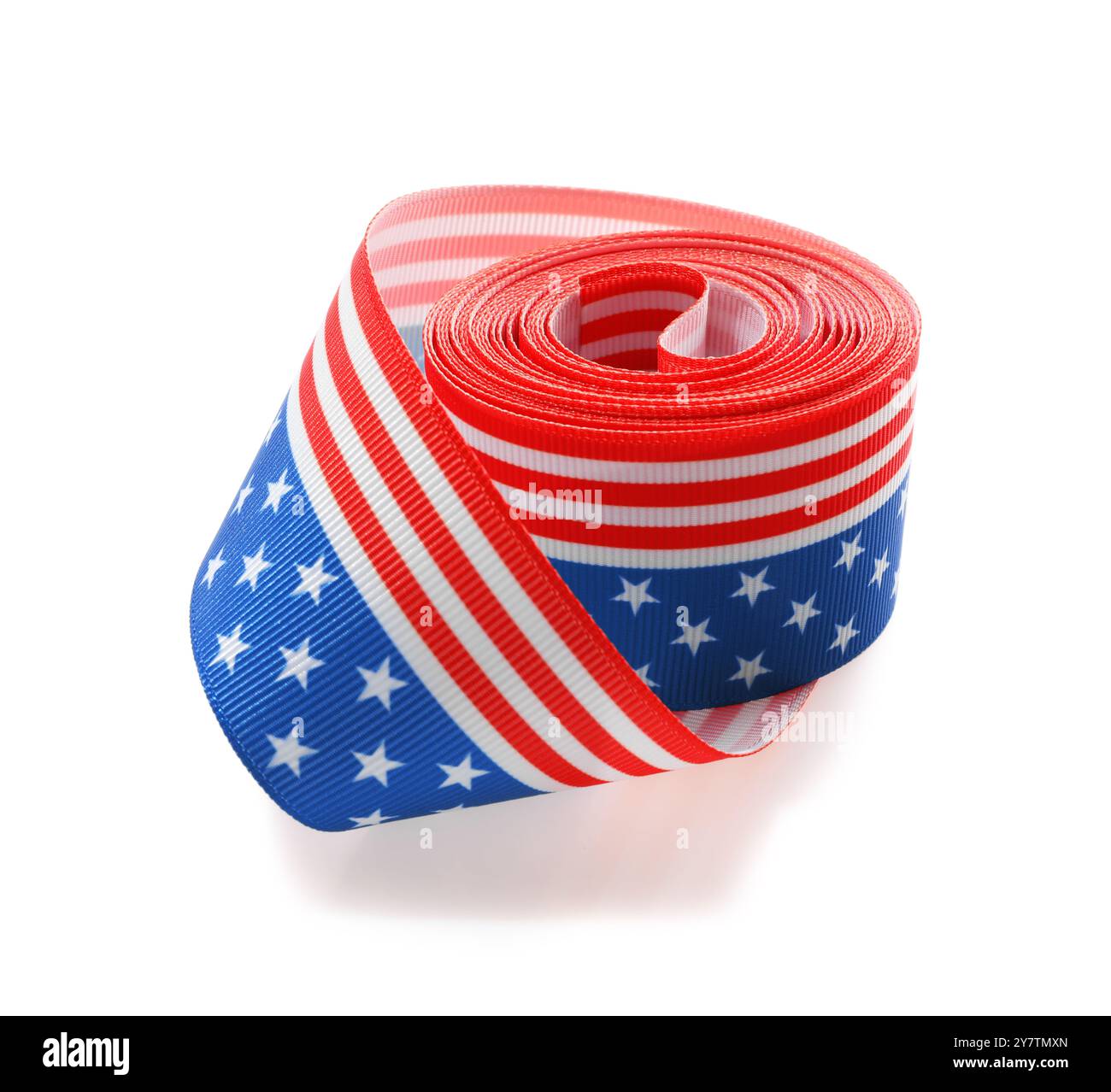 Roll with ribbon in colors of American flag isolated on white Stock ...