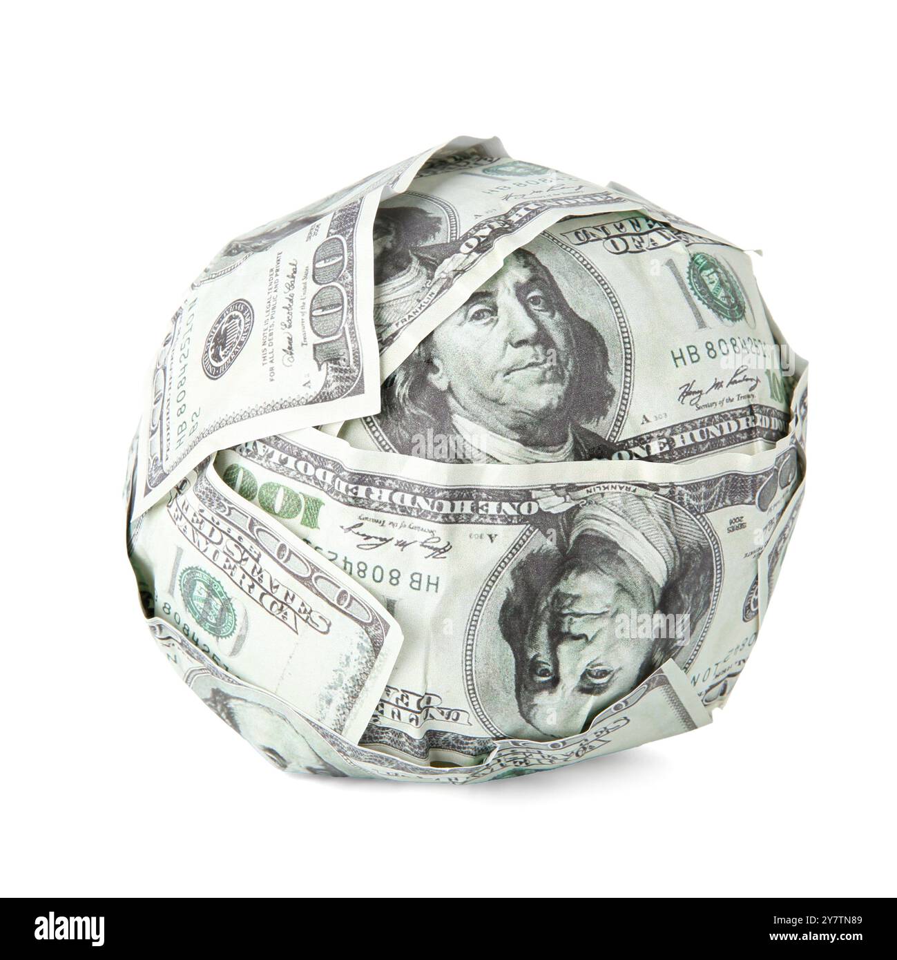 100 dollar bills crumpled hi-res stock photography and images - Alamy