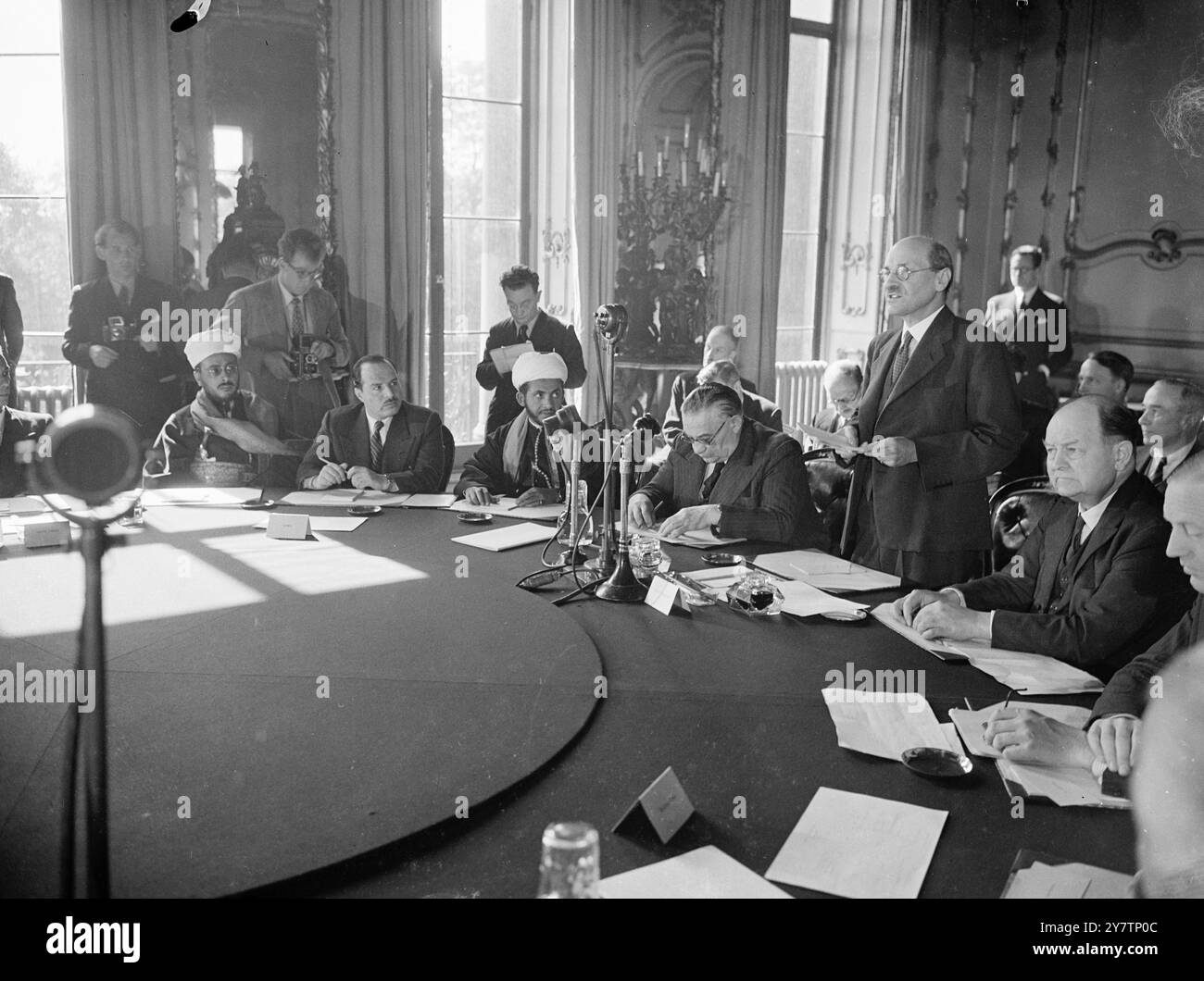 ATTLEE OPENS PALESTINE CONFERENCE Attended by representatives from ...