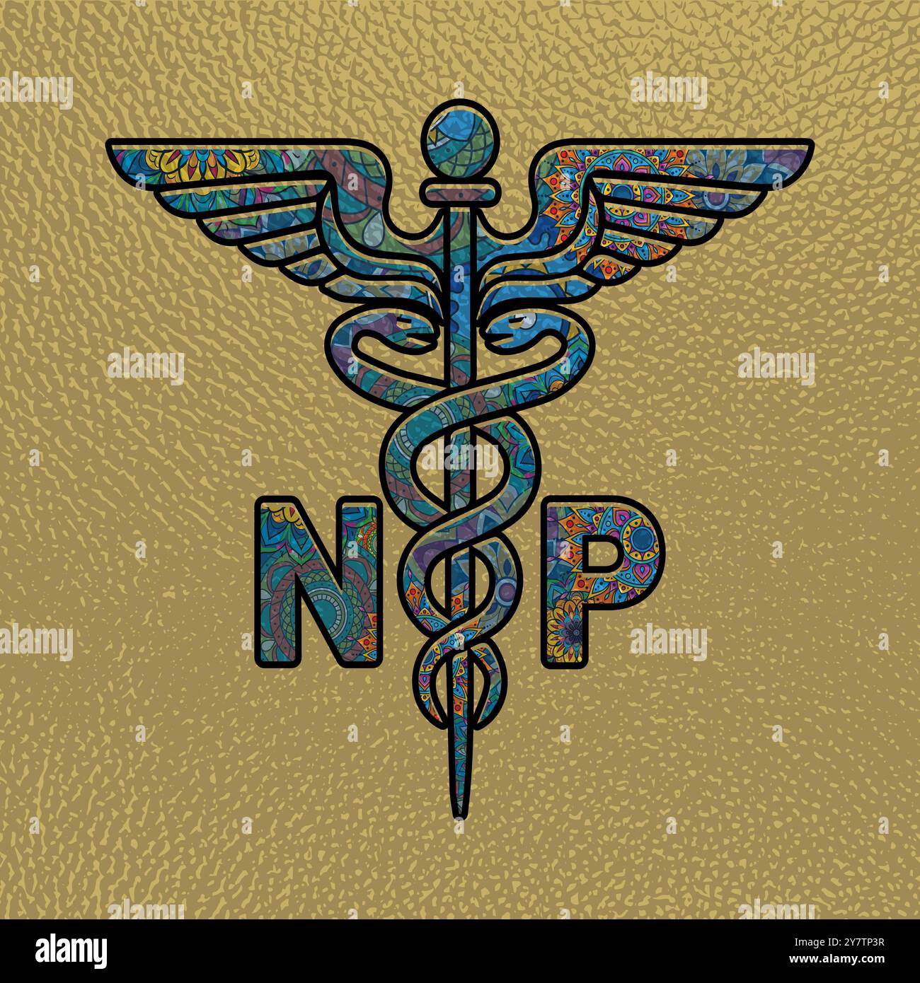 NP Nurse, Medical symbol caduceus nurse practitioner NP vector ...