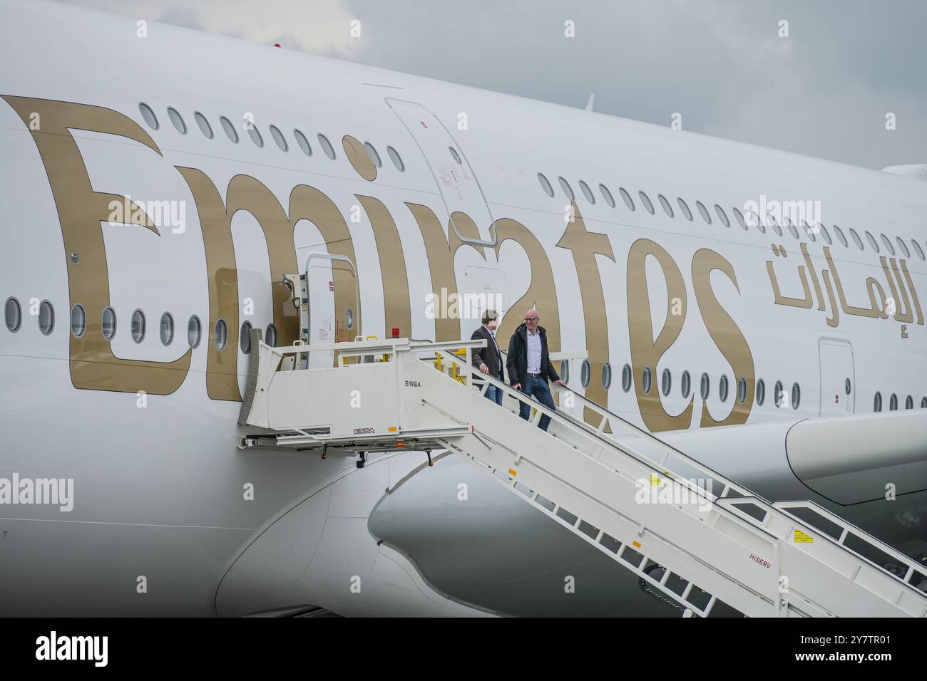 Gangway, stairs, Emirates Airbus A380, ILA 2024, International ...