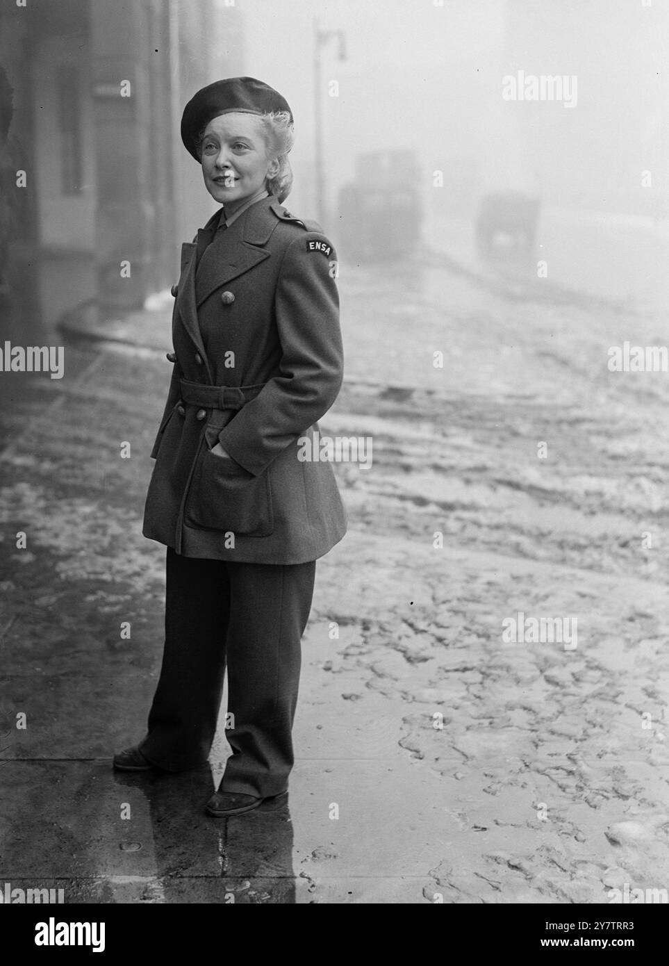 FRANCES DAY in her ENSA uniform before going to Burma to entertain the ...