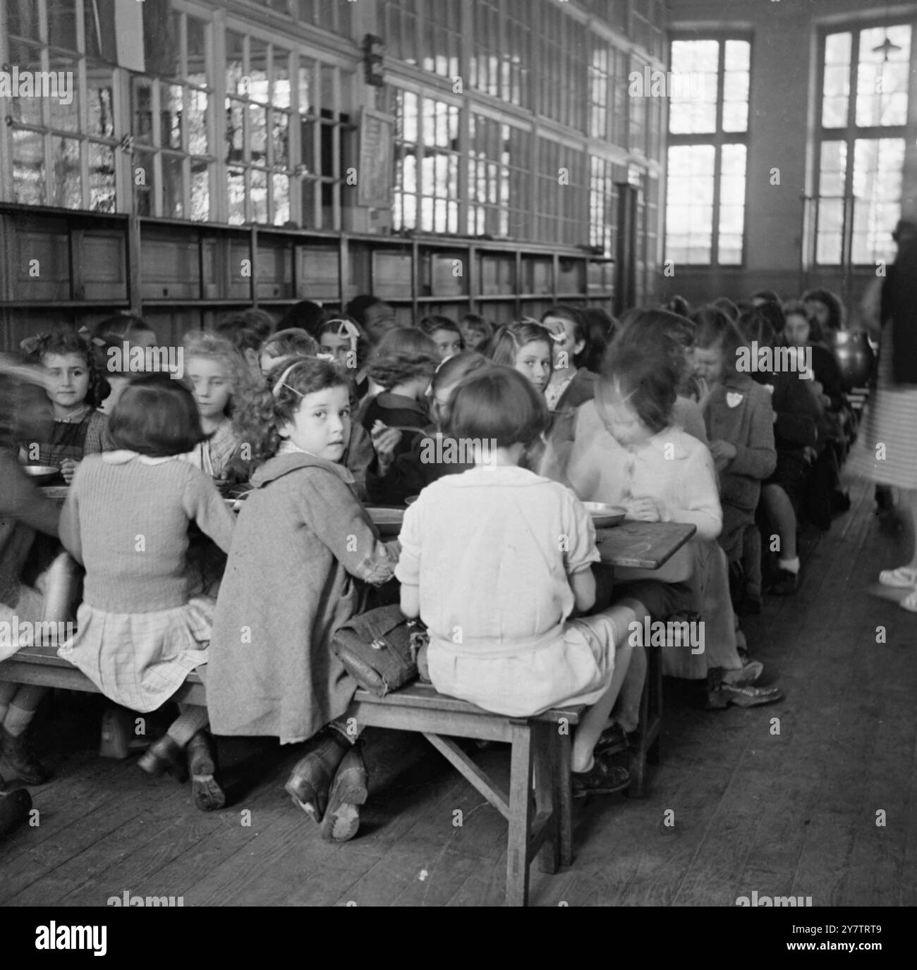 1940s photo shows children Black and White Stock Photos & Images - Alamy