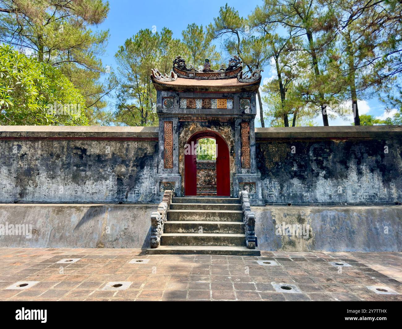Ancient Asian Gateway Welcomes Visitors to Historic Site. This ...