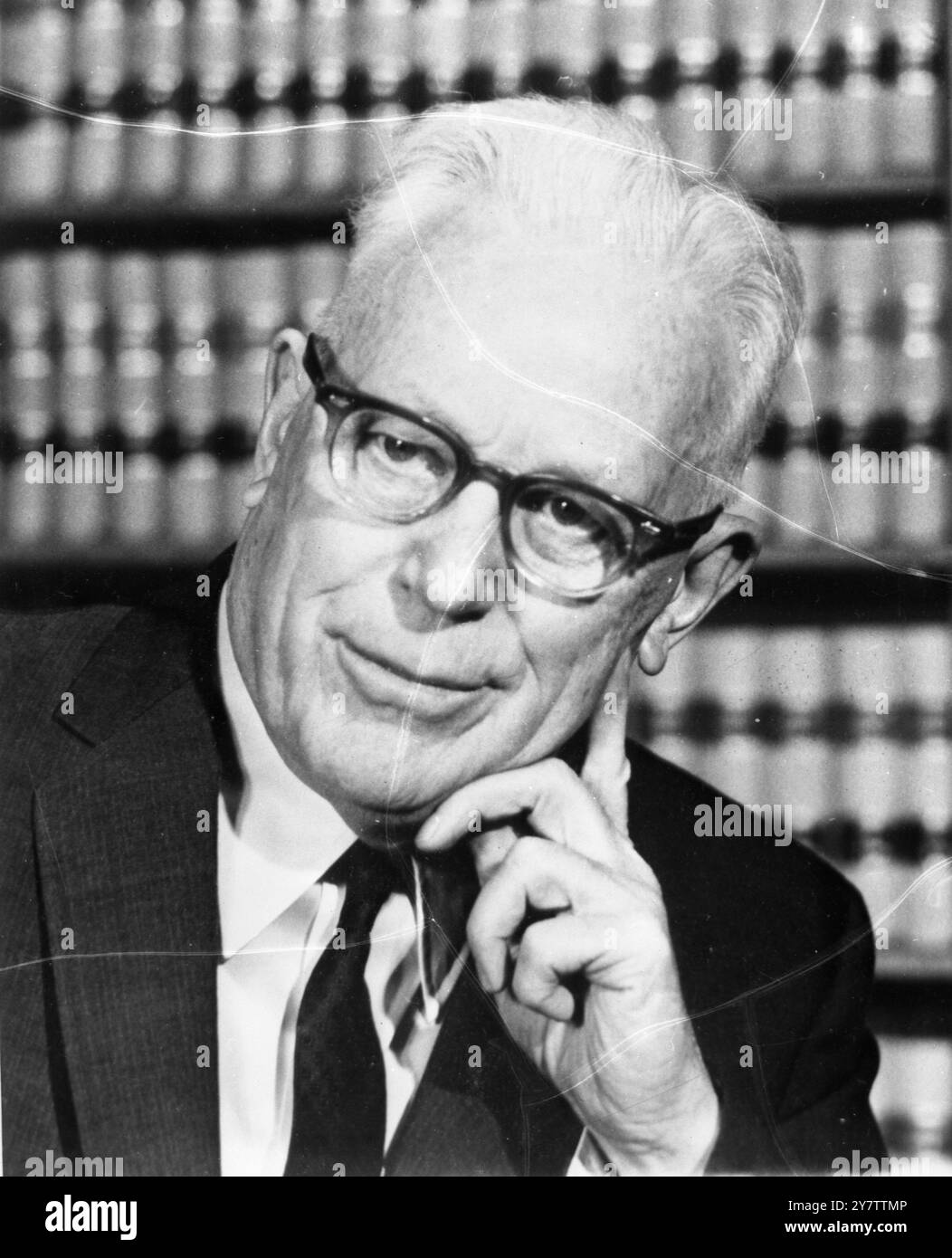Chief Justice of the Supreme Court, Earl Warren, poses for a birthday ...