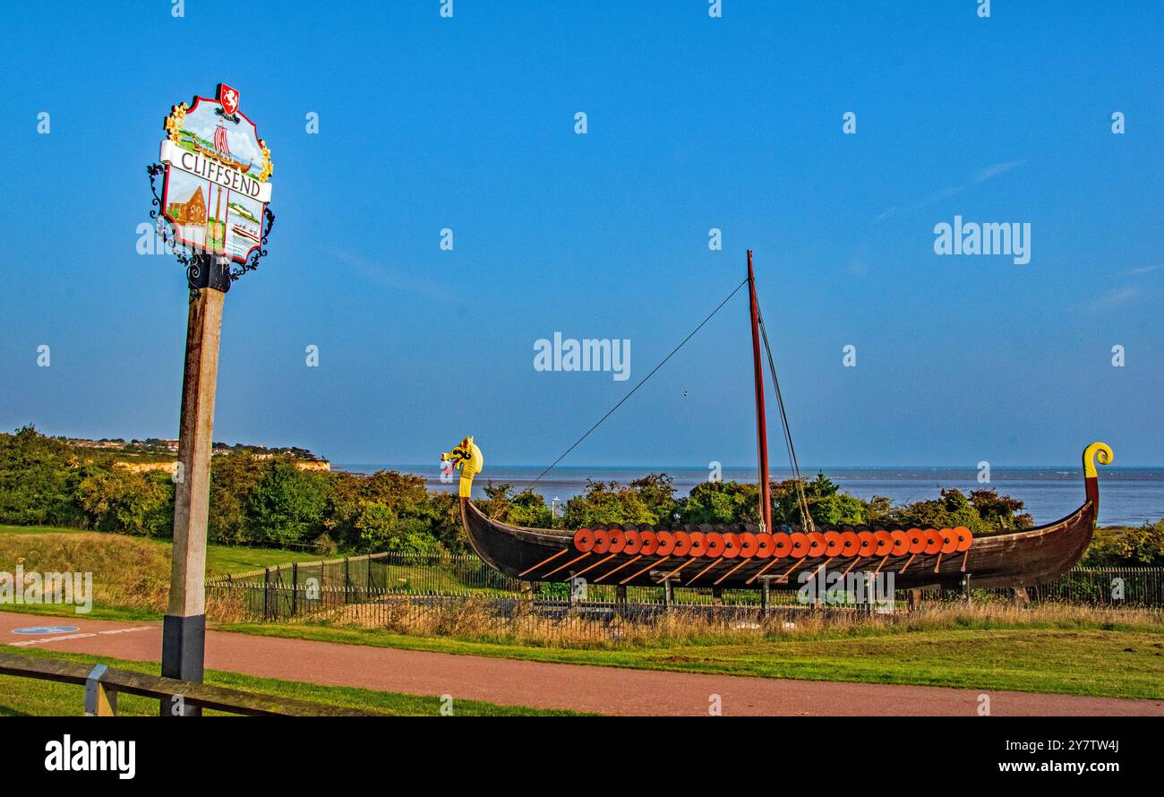 The Viking Ship 'Hugin', Pegwell Bay, Kent, England Stock Photo - Alamy