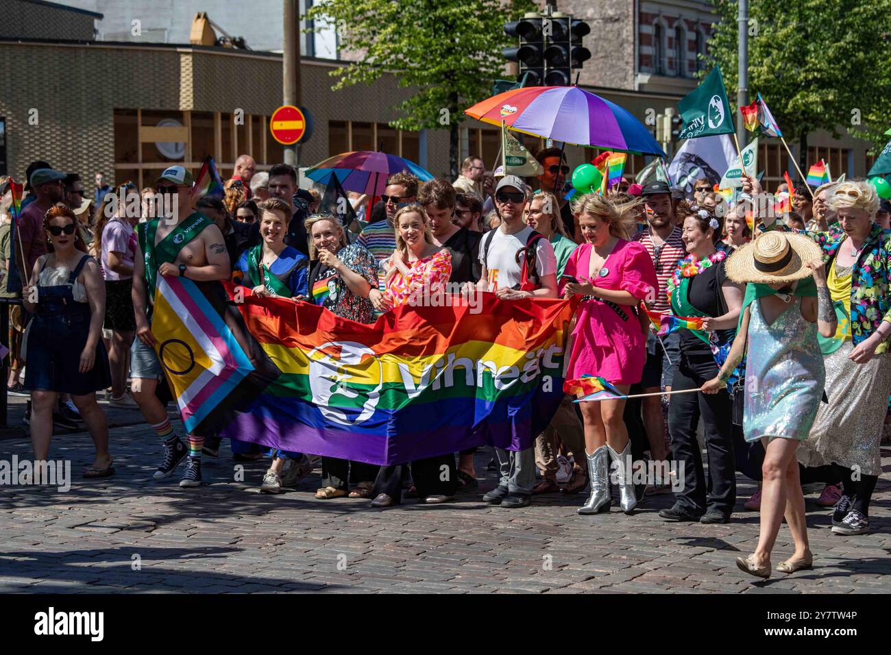 Vihreät politicians Atte Harjanne, Jenni Pitko, Maria Ohisalo, Sofia ...