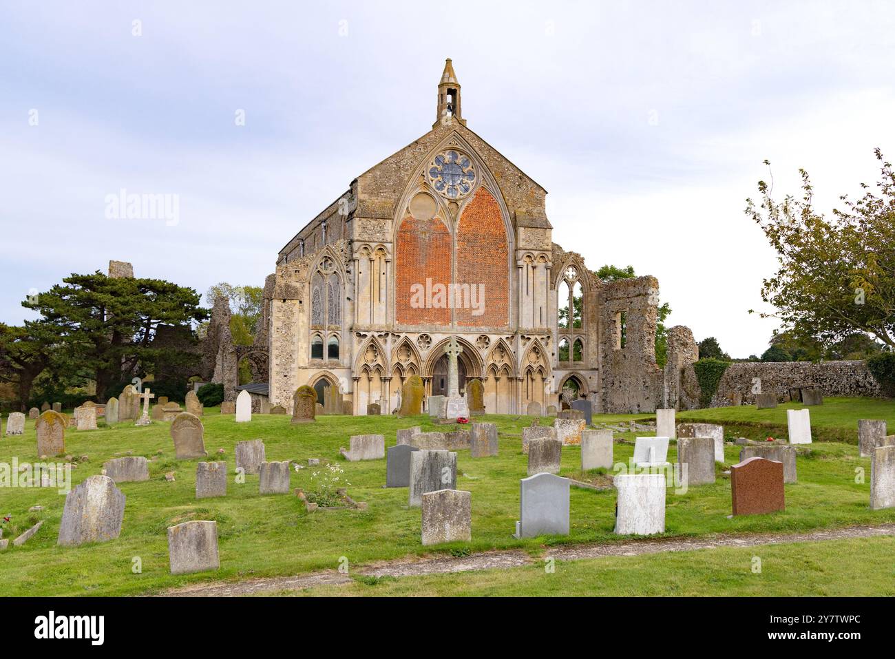 Ruins of Binham Priory, or St Marys Priory, Binham village, Norfolk,UK ...