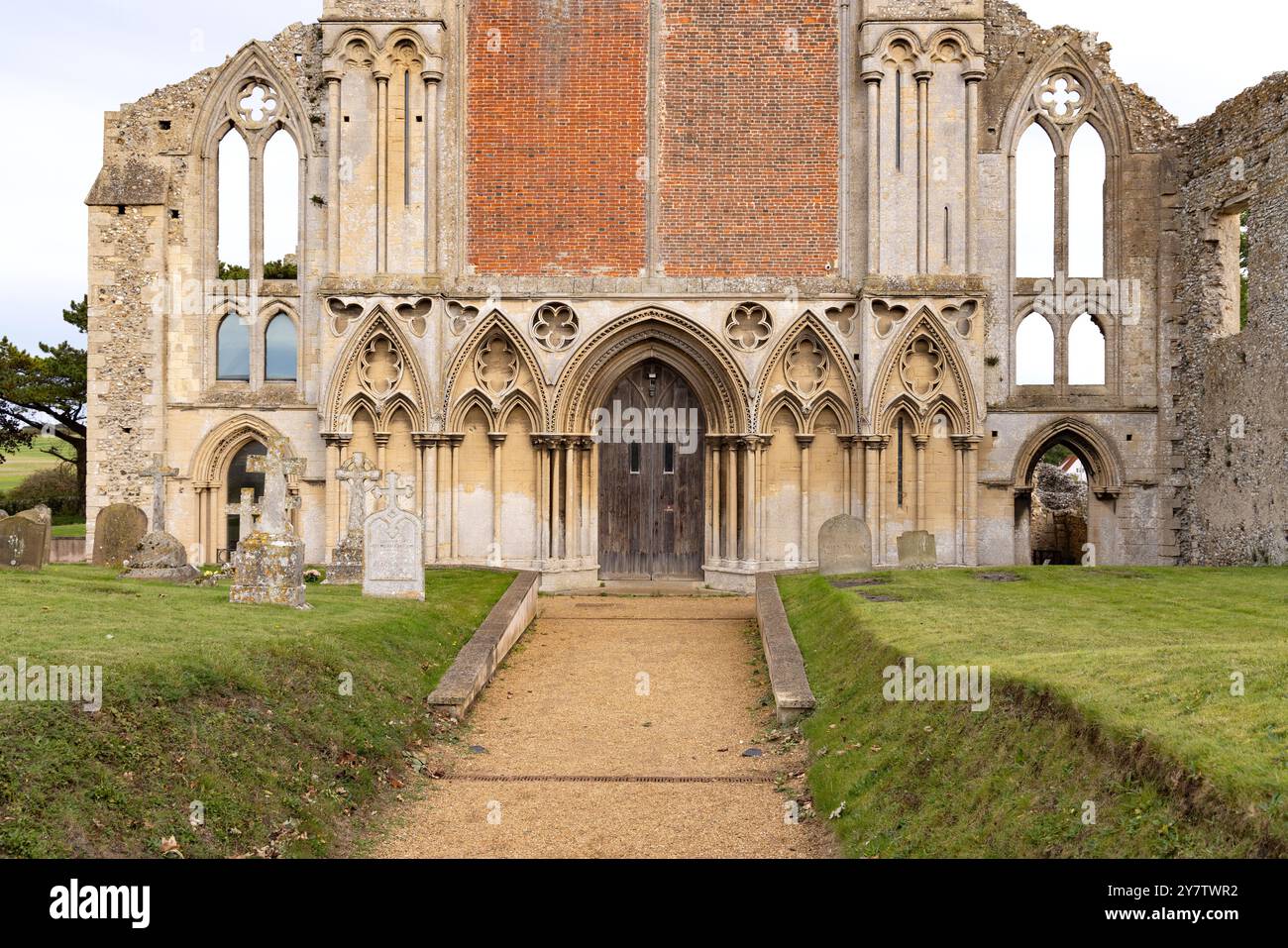 Exterior, Binham Priory, or St Marys Priory, Binham village, Norfolk,UK ...