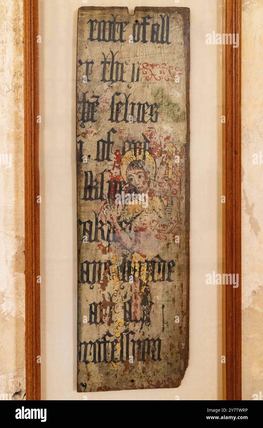 Medieval England; Binham Priory, section of rood screen featuring the ...