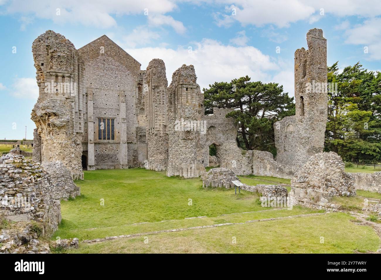 Ruins of Binham Priory, or St Marys Priory, Binham village, Norfolk,UK ...