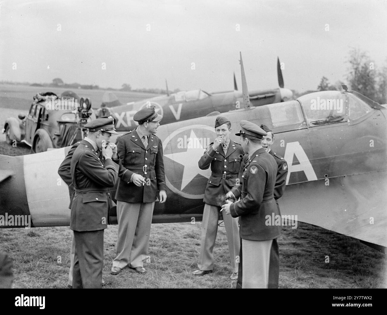 Photo Shows: Pilots of the Eagle Squadron in their new American Army ...