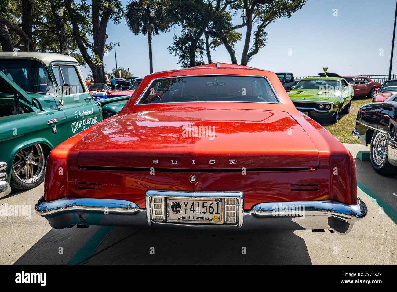 Gulfport, MS - October 03, 2023: High perspective rear view of a 1965 ...