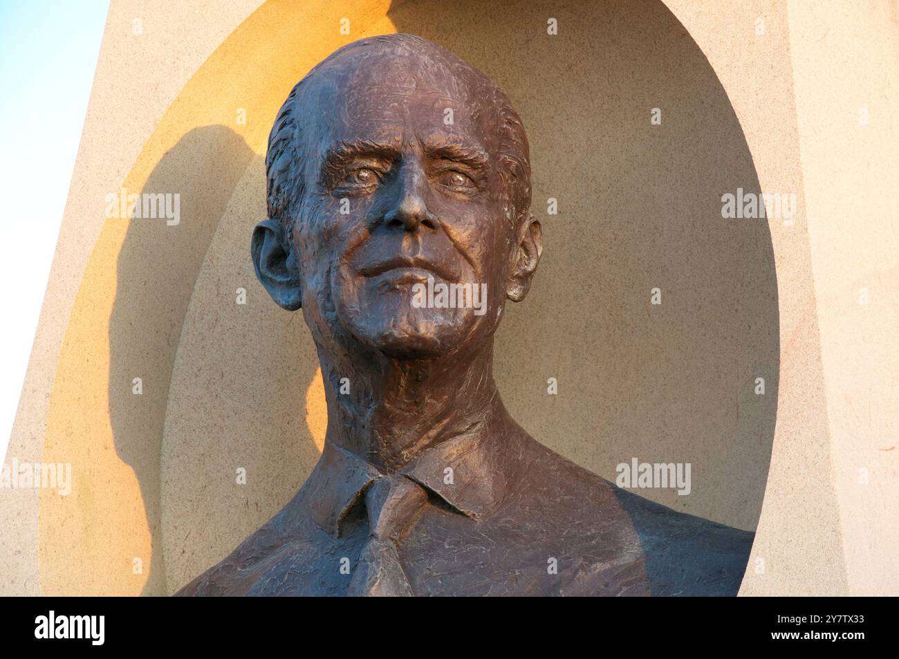 Memorial bronze bust of the late Prince Philip Duke of Edinburgh ...