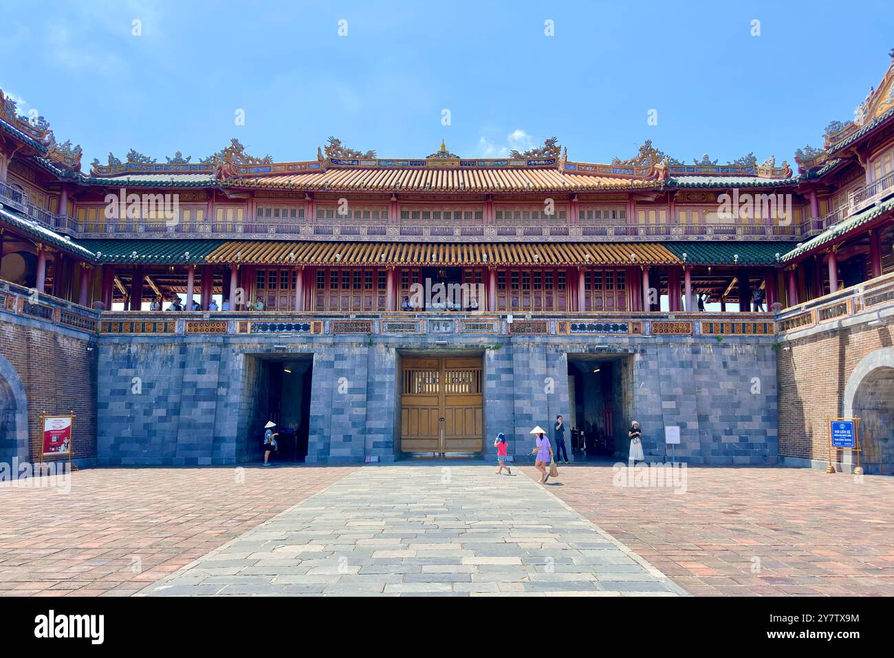 The Meridian Gate Stands Majestic at the Hue Citadel in Vietnam. This ...