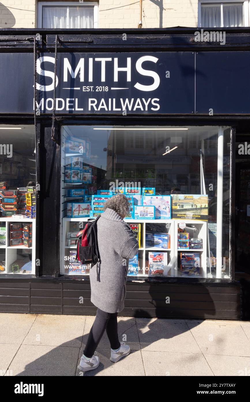 A woman outside Smiths Model Railways shop, once a popular hobby ...