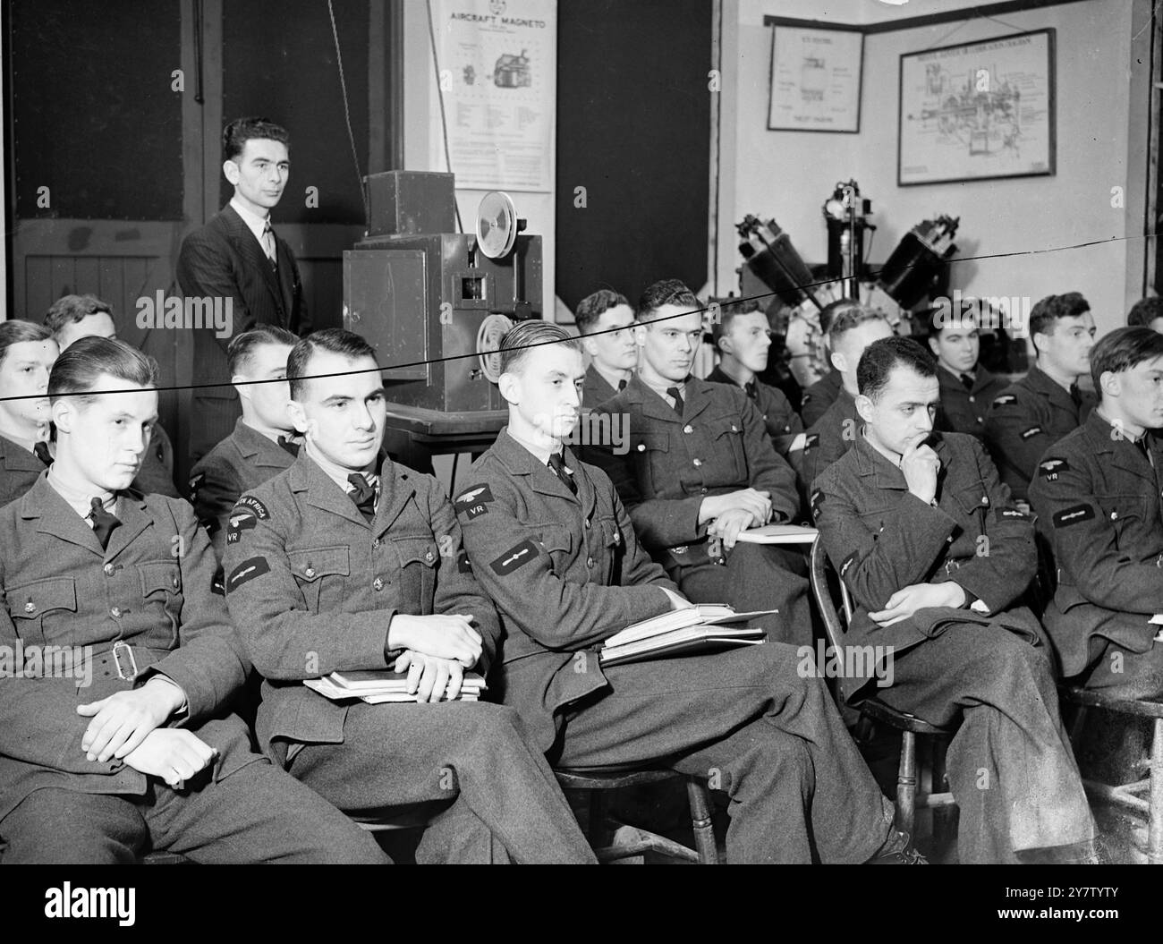 Photo Shows: Young air cadets having a navigational lesson 22 December ...