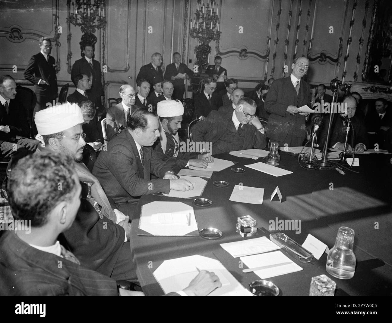 ATTLEE OPENS PALESTINE CONFERENCE Attended by representatives from ...