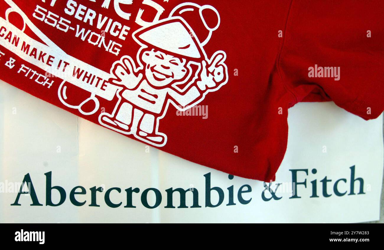 Palo, Alto, Calif.,-- One of five Abercrombie & Fitch T-shirts that ...