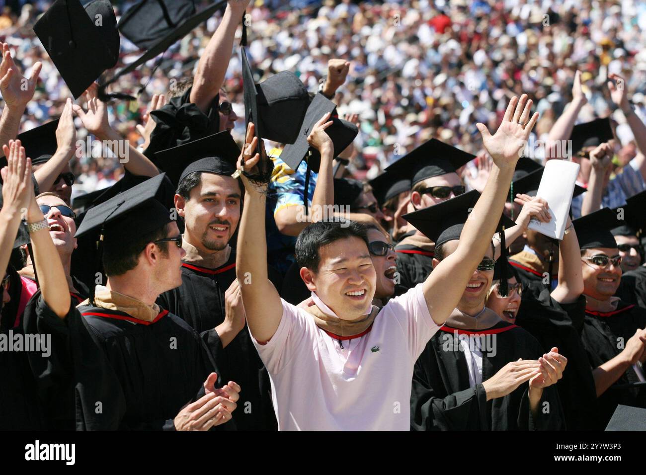 Stanford, CA--Stanford University graduates celebrates during the 116th ...