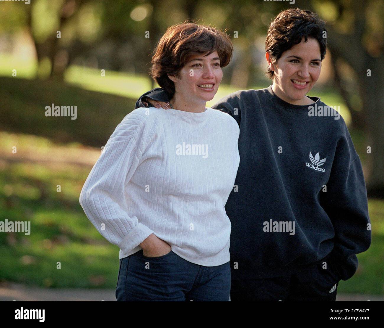 (L-R) Luzdey Parada and Cynthia Chacon both members of Renacer ...