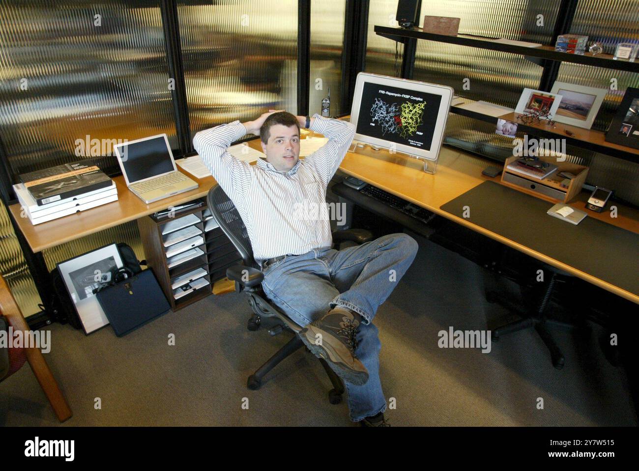 Tom Wandless, Bio -X professor and chemist in his office at the Clark ...